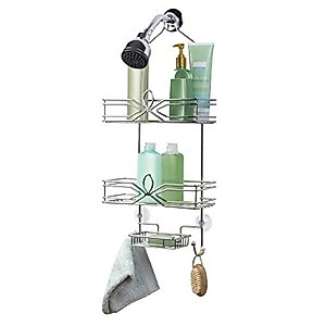 Richards Homewares Aria 3-Tier Shower and Bath Caddy with Soap Dish, 11 x 4.9 x 25.4-Inch, Chrome