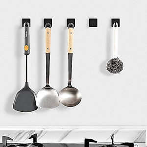 Adhesive Hook Black 4 Pack