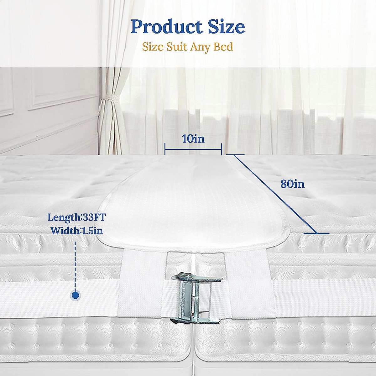 Homecozy Bed Bridge Twin to King Converter Kit - Split King Gap Filler for Adjustable Bed - Twin and Twin XL Mattress Connector - Split King Bed Connector