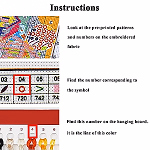 Maydear Full Range of Embroidery Starter Kits Stamped Cross Stitch Kits Beginners for DIY Embroidery 11CT 3 Strands - Beautiful Flowers 13×15.4(inch)