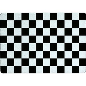 Tempered Glass Cutting Board Black and white square Chess table Tableware Kitchen Decorative Cutting Board with Non-slip Legs, Serving Board, Large Size, 15" x 11"