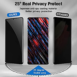 [1+2 Pack] Galaxy S21 Ultra Privacy Screen Protector with Camera Lens Protector, 9H Hardness Tempered Glass/Anti Spy/3D Bending/Scratch Resistant/Bubble-Free For Samsung Galaxy S21 Ultra 5G(6.8")
