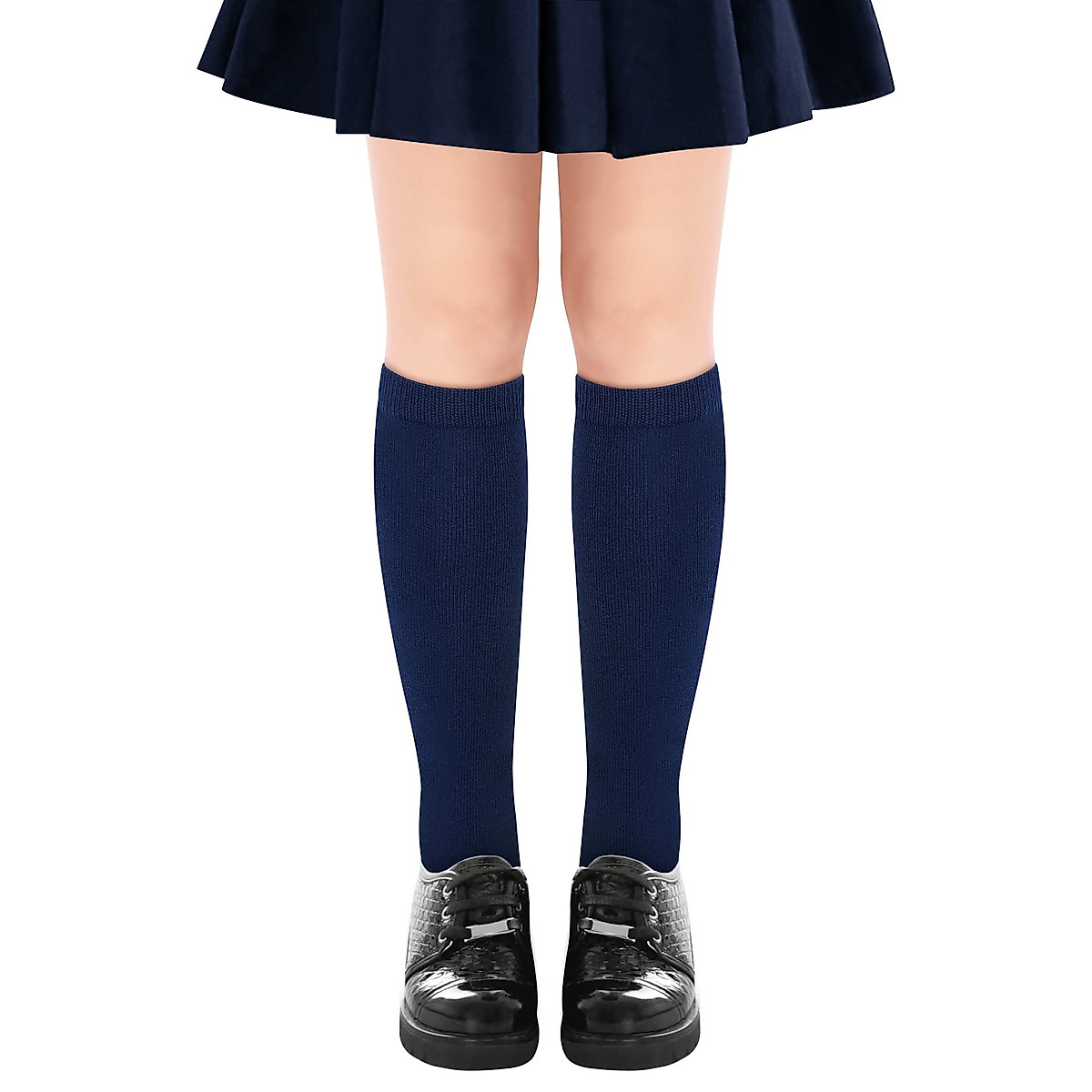 Kids' Long Knee High Socks - School Socks for Boys & Girls, Ages 6-8