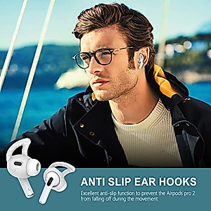 (5 Pairs) Ear Hooks for AirPods Pro 2, Silicone Anti Slip AirPods Pro 2 Ear Hook Accessories for Apple AirPods Pro 2nd Generation 2022【NOT Fit in Case】