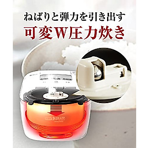Tiger JPC-G100 WA Pressure IH rice cooker (Simmered 5.5 ml) Airy White 360 ° design variable W pressure IH Japan Domestic