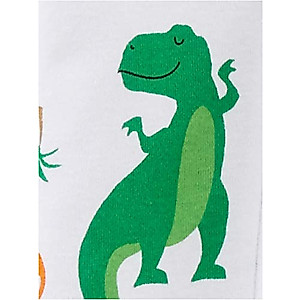 Simple Joys by Carter's Baby Boys' Snug-Fit Footed Cotton Pajamas, Pack of 3, Dinosaur/Animal, 12 Months