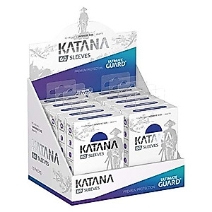 Ultimate Guard Matte Blue Katana Sleeves Japanese Size 60ct Standard Size 100 ct Card Sleeves Individual Pack