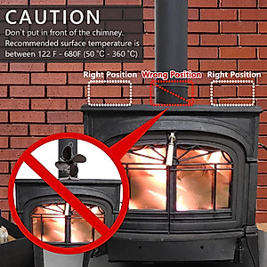 Japard 4 Blades Heat Fan for Wood Stove, Thermal Fan for Wood Stove, Wood Burner Fans for Circulating Warm, Wood Stove Fan Non Electric Heat Powered, Log Wood Stove Oil Fan