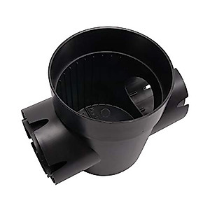 NDS Round Catch Drain 201 Spee-D Basin Double Locking Outlets, 3 4-Inch, 6 in, Black