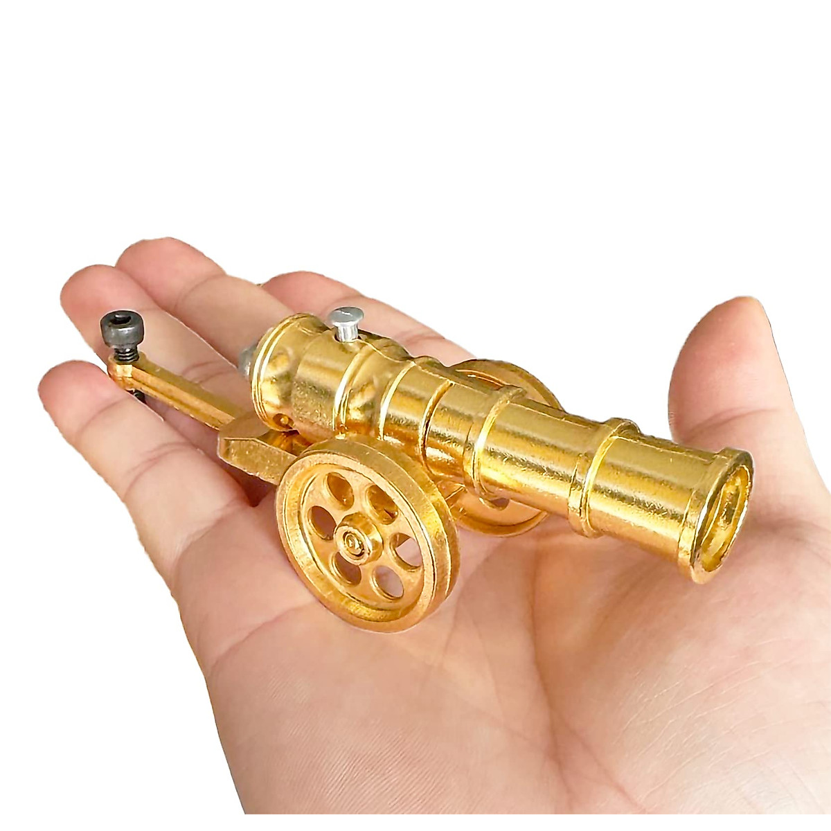 Mini Golden Cannon Model Metal Replica Collection Desktop Decoration Ornaments