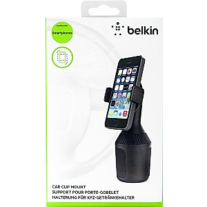 Belkin Car Cup Mount - Car Cup Mount For Phone - Phone Car Mount - Phone Stand - Phone Grip - Car Phone Holder Mount Compatible with iPhone, Samsung, Nokia, & Other Smartphones - Black