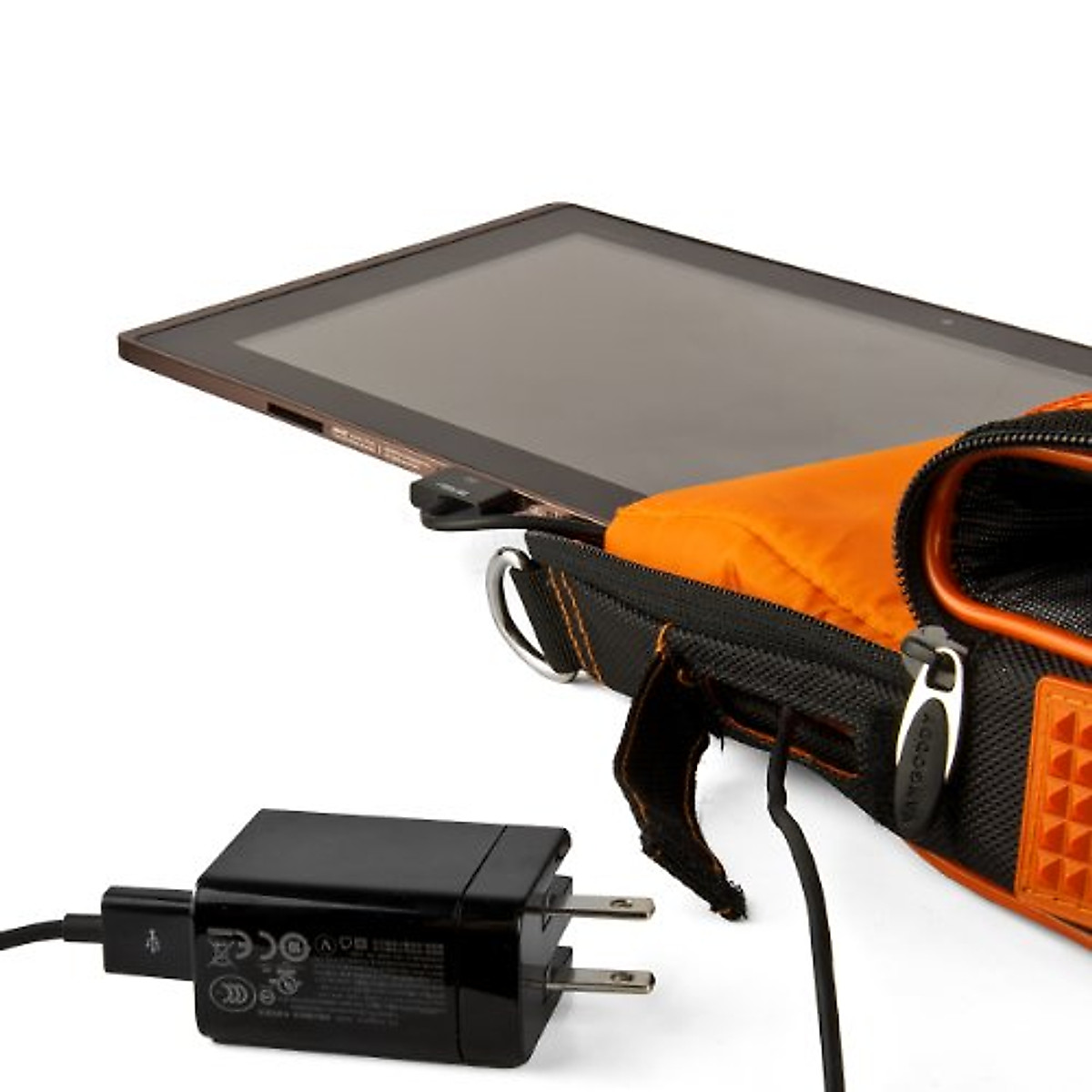 Orange Soft Travel Cross-Body Briefcase Bag Shoulder Carrying Case for MacBook Air 13-inch, Pro 13"