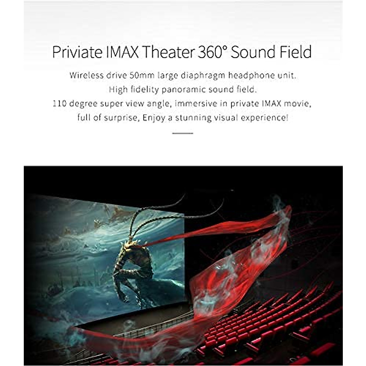3D Virtual Reality Headset, 3D VR Glasses Viewer with Remote [Bluetooth] for iOS iPhone 13 12 11 Pro Max Mini X R S 8 7 Samsung Galaxy S10 S9 S8 S7 Edge Note/A 10 9 8 + Other 4.7-6.2" Cellphone, White