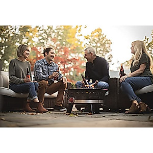 Camp Chef Ponderosa Fire Pit - Portable & Propane Campfire Fire Pit with Lava Rock - Comes with Lid for Camping Gear - 24"