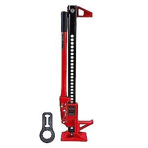 33 High Lift Ratcheting Off Road Farm Jack, 6000lbs/3Ton Capacity - Red