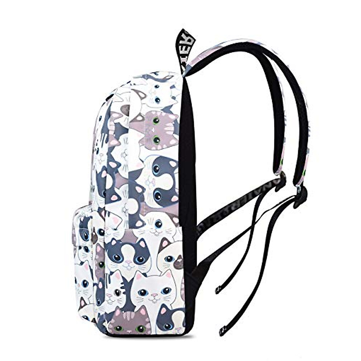 YANAIER Stylish Backpack for Teens School Backpack Bookbags College Laptop Satchel Travel Daypack Cat-1