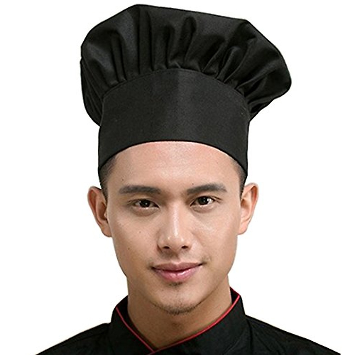 Hyzrz Set of 3 Pack Adult Chef Hat Adult Adjustable Elastic Baker Kitchen Cooking Chef Cap 3 Pieces (Multicolor)