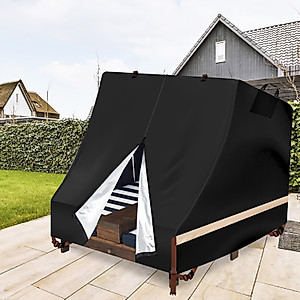 Acreater Cover for Kids Chaise Lounge Cover Suitable for KidKraft Wooden Outdoor Double Chaise Lounge，Waterproof Kids Patio Furniture Set Cover for Kids Lounge Chair Outdoor 35.5" L x 39" W x 36" H