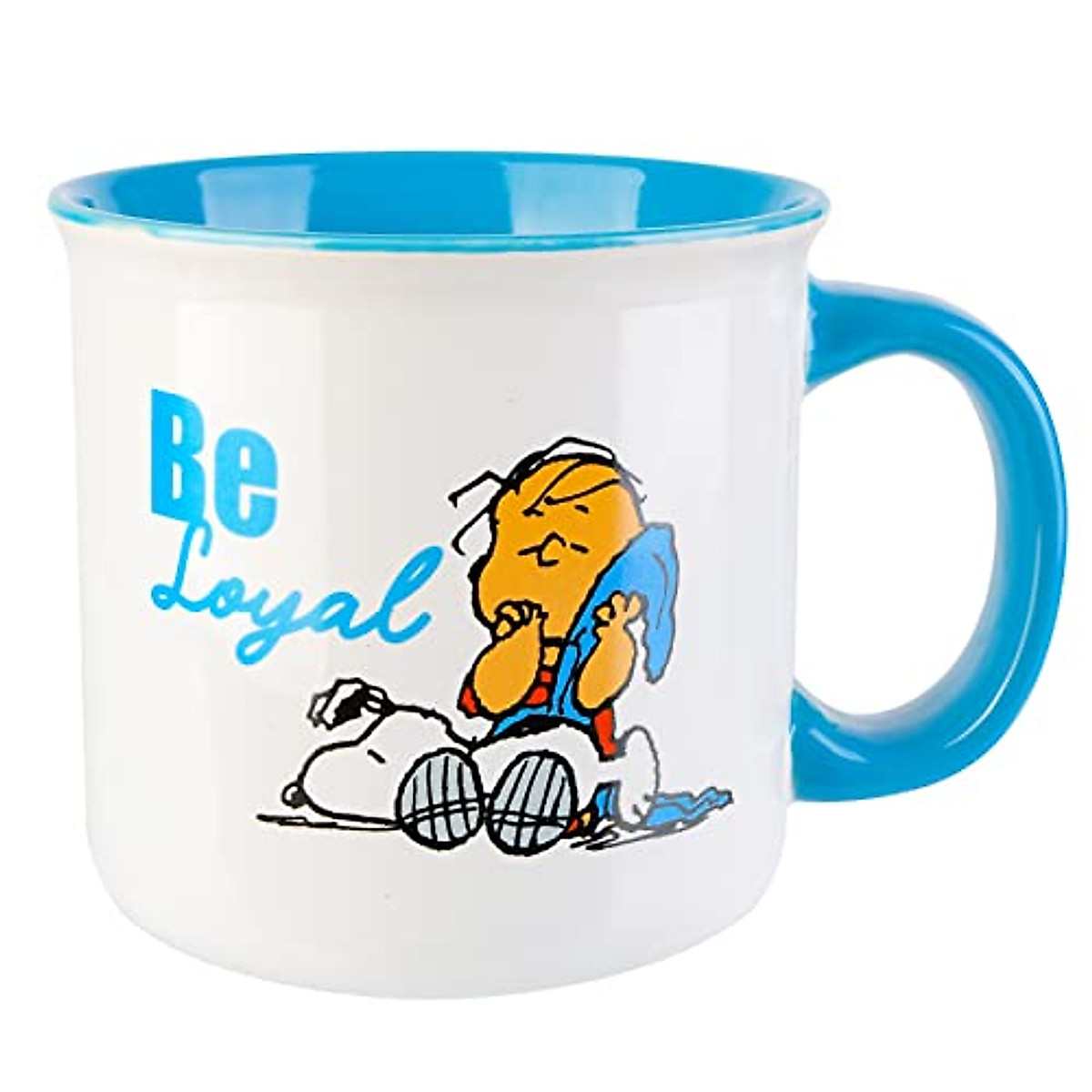 Peanuts Snoopy Gentle Reminders Camper 21oz Mugs, Stoneware, 4-Pack, Assorted Colors