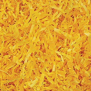 MagicWater Supply Crinkle Cut Paper Shred Filler (1/2 LB) for Gift Wrapping & Basket Filling - Yellow