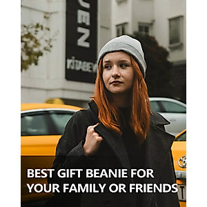 Zylioo Extra Large Beanie for Men Big Head,Winter Soft Knit Beanie Hat,Warm Stocking Cap for Men Women