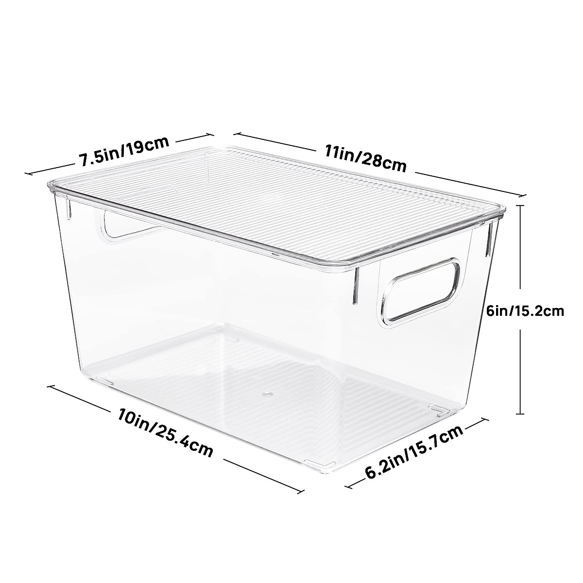 Vtopmart 4Pack Stackable Storage Drawers and 6Pack Clear Storage Bins with Lids