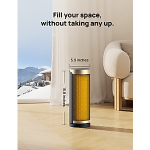 Dreo Space Heaters for Indoor Use, Portable Electric Heater for Bedroom Large Room Office Garage, 1500W Fast PTC Ceramic Heating with Remote, Thermostat, Oscillating, Timer, Multiple Safety Protection