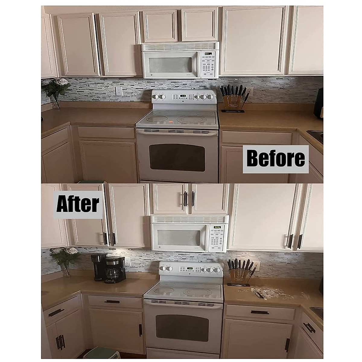 Metaverse sky Self-Stick Push Pull Helper ABS Plastic Wardrobe Handle Instant Cabinet Drawer Furniture Handles (Black, 16)