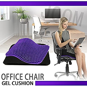 JOOM Gel Seat Cushion for Long Sitting – Back, Sciatica, Hip, Tailbone Pain Relief Cushion – Gel Seat Cushion for Office Chair, Cars, Long Trips – Egg Seat Gel Cushion for Wheelchair Pressure Relief
