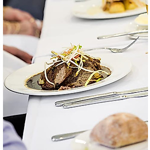 Yesland 2 Pack 14" Porcelain Large Oval Serving Plates, White Oval Serving Platters Dishes for Serving Food, Appetizers, Dessert, Meat, Sushi, Fish, Party