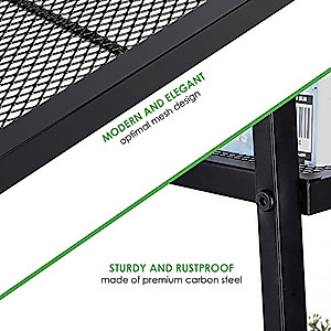 SHUANGZ 4 Tier Ladder Shelf, 23.6L x 13.8W x 57.9H Inch Industrial Bookcase Ladder-Shaped Plant Flower Stand Rack Storage Shelves for Living Room, Black (HSSC-1)