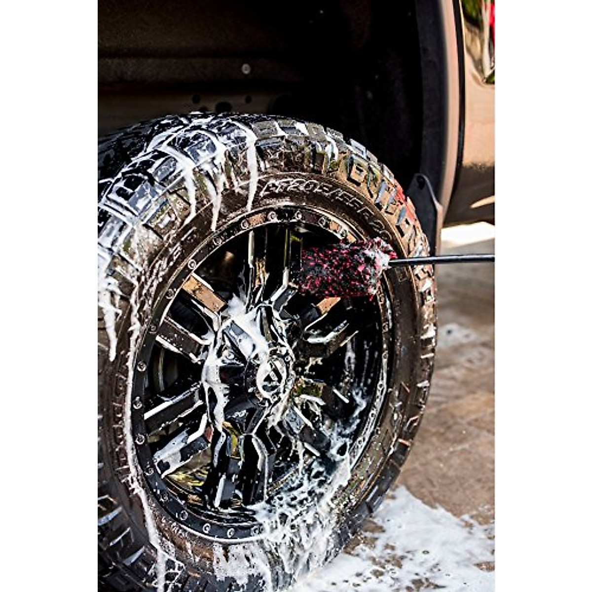 Liquid X Original Wheel Woolies Brushes 3 Piece Kit - Includes Angled Caliper Spoke Brush - USA Made - Black - New & Improved