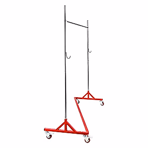 Migoda Z Rack Collapsible Rack,Height Adjustable Rolling Z Rack Clothes Rack, Heavy Duty Z Rack Garment Rack with Wheels - Ideal for Bedroom Storage and Organization