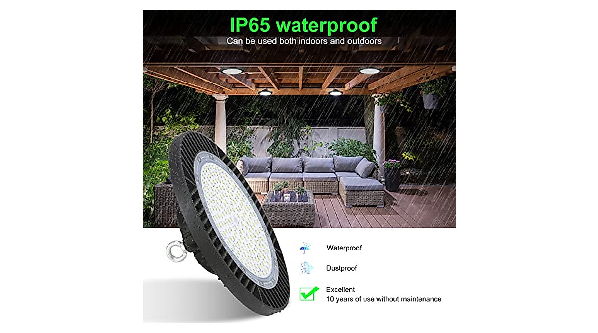 Juyace UFO LED High Bay Light 200W 28000lm 800W HID/HPS Equivalent High ...