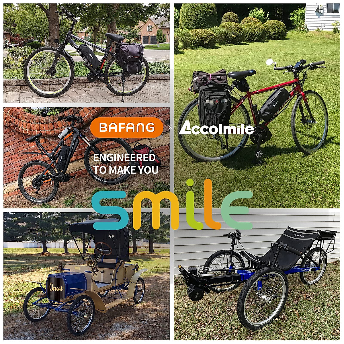 BAFANG BBS02B 48V 750W Ebike Conversion Kit : Mid Drive Electric Bike Motor with P860C Display & 44T Chainring for Mountain Bicycle Road Bicycles Commuter Bikes - NO Battery