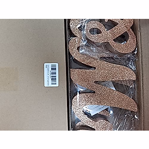 SCHOLMART Mr & Mrs Signs Wedding Wooden Champagne Gold, Table Decorations Wooden, Freestanding Letters for Photo Props, Rustic Wedding Decoration, Anniversary Wedding Shower Gift (Champagne Gold)