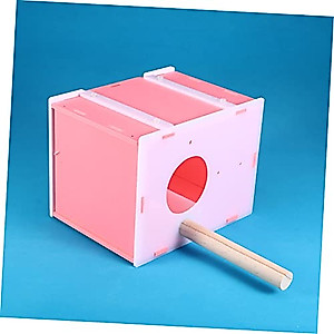 BESPORTBLE Bird Incubator Bird Cage Bird Supplies Bird Breeding Nesting Parakeet Nest Birdhouse Canary Nest Birds Nest Birds Categories Birds Bird Nest The Birdcage Parrot Wooden Pink