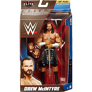 Mattel WWE Drew McIntyre Top Picks Elite Collection Action Figure with Accessories, 6-inch Posable Collectible Gift for WWE Fans Ages 8 Years Old & Up