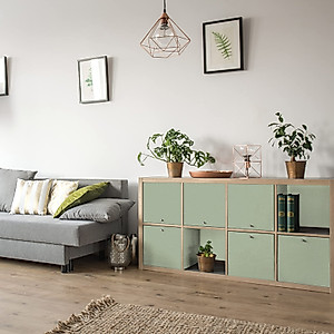 practicalWs Sage Green Wallpaper Stick and Peel Green Contact Paper 17.7'' x 118.1'' Green Removable Wallpaper Self-Adhesive Vinyl Solid Wallpaper for Bedroom Kitchen Cabinets