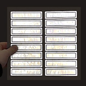 MyHardHatStickers Silver Retro Reflective Helmet Strips | 1" x 4", Pack of 16