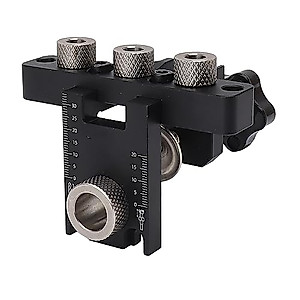 Dowel Drill Guide Kit, Aluminum Alloy Easy to Use 3 in 1 Pocket Hole Jig Kit for Furniture Assembly