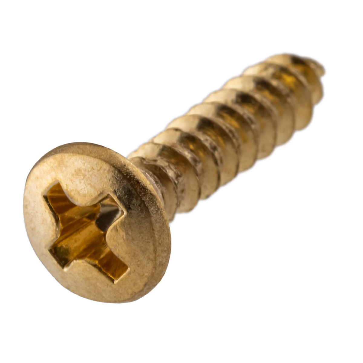 #5 x 5/8" Brass Oval Head Phillips Wood Screws - Pack of 25 - Self Tapping Screws for Wood - OH558-SB