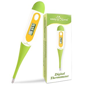 Digital Oral Thermometer for Adult and Kid, Easy@Home Accurate Fast Reading Body Temperature Thermometer for Oral and Underarm Measurement with Fever Alarm，EMT-021B-Green