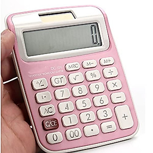 XWWDP 10 Digit Desk Calculator Financial Business Accounting Tool Mini Cute Portable Small Office Supplies (Color : Pink, Size