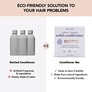 Kitsch Purple Conditioner Bar for Blonde Hair & Self Draining Shower Caddy with Discount