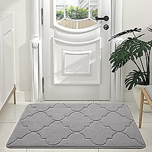 Arotive Door Mat, Indoor Mat, Non-Slip, Dirt Resist, Absorbent Entryway Doormat, Low-Profile Inside Front Doormats for Entrance (32x20 inches, Grey)