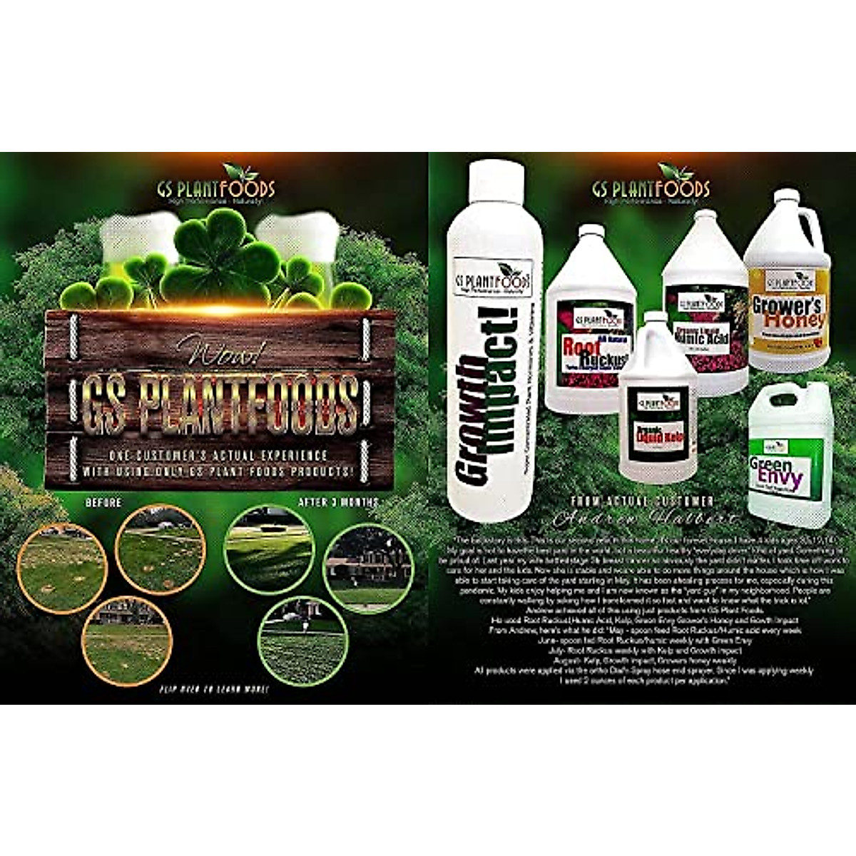 Organic Kelp Fertilizer by GS Plant Foods - Omri Certified (1 Quart) - Kelp Fertilizer for Gardens, Lawns & Soil