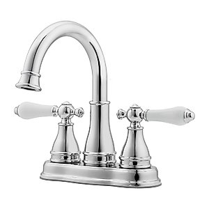 Pfister Sonterra Bathroom Sink Faucet, 4-Inch Centerset, 2-Handle, 3-Hole, Polished Chrome Finish, LFWL245PC