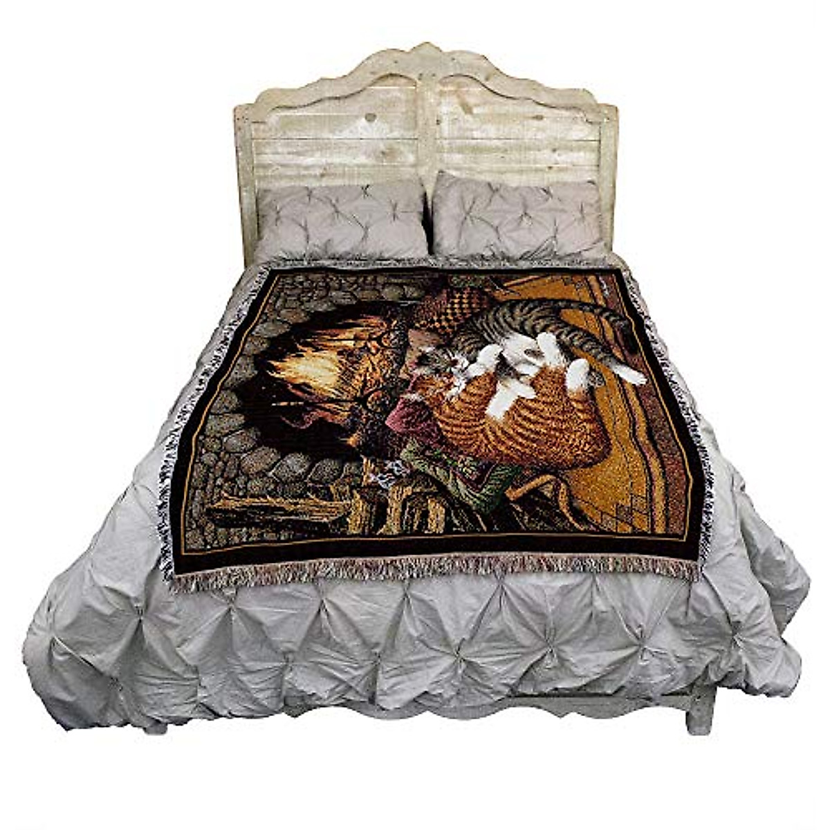 Pure Country Weavers All Burned Out Cat Blanket by Charles Wysocki - Gift for Cat Lovers - Tapestry Throw Woven from Cotton - Made in The USA (72x54)