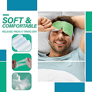 16 Packs Steam Eye Mask, Hot Auto Heated Eye Masks Relaxing Gifts for Women Soothing Eye Fatigue, Warm Eye Compress Sleep Mask for Dry Eyes, Disposable Eye Mask for Travel Essentials Fathers Day Gift